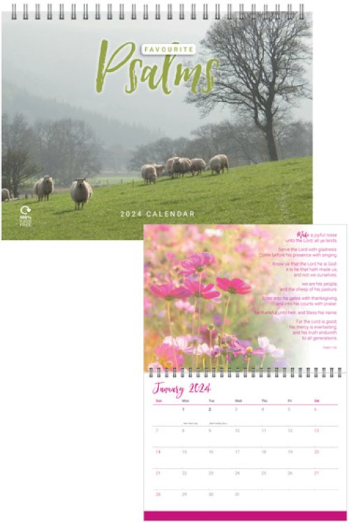 Favourite Psalms 2024 Calendar 5060695424203 | Eden