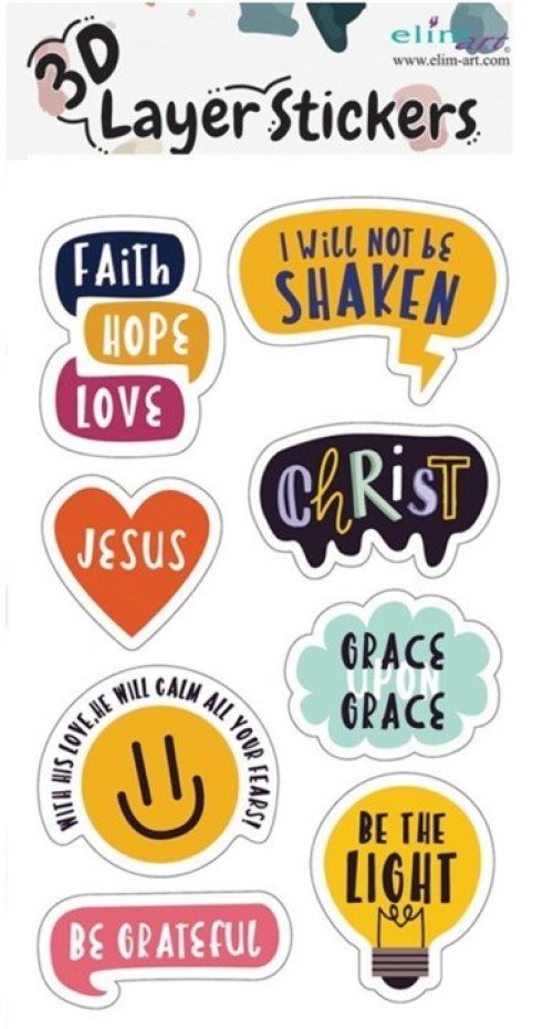 Faith Hope Love Stickers: Free Delivery when you spend £10 at Eden.co.uk