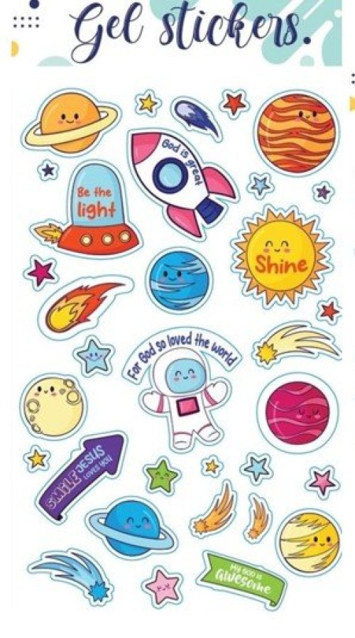 Space Series For God So Loved Stickers: Free Delivery when you spend £ ...