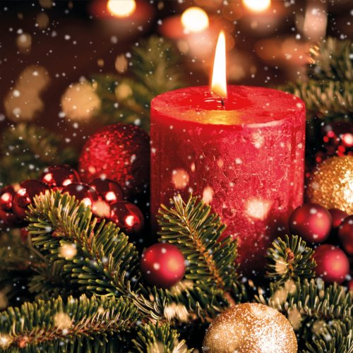 Candle Christmas Cards - Pack Of 10: Free Delivery when you spend £10 at Eden.co.uk