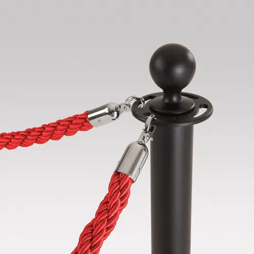 Rope & Pole Barrier System - Red Rope: Free Delivery at Eden.co.uk