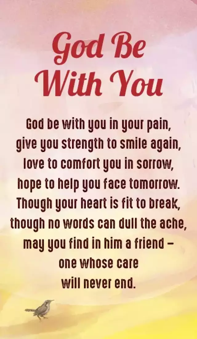 God Be With You Prayer Card Pack of 20 | Free Delivery when you spend £ ...
