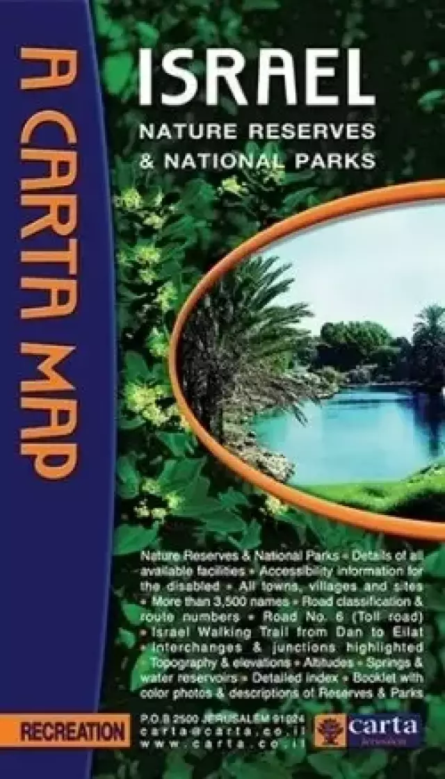 MAP ISRAEL NATURE RESERVES | Free Delivery when you spend £10 at Eden.co.uk