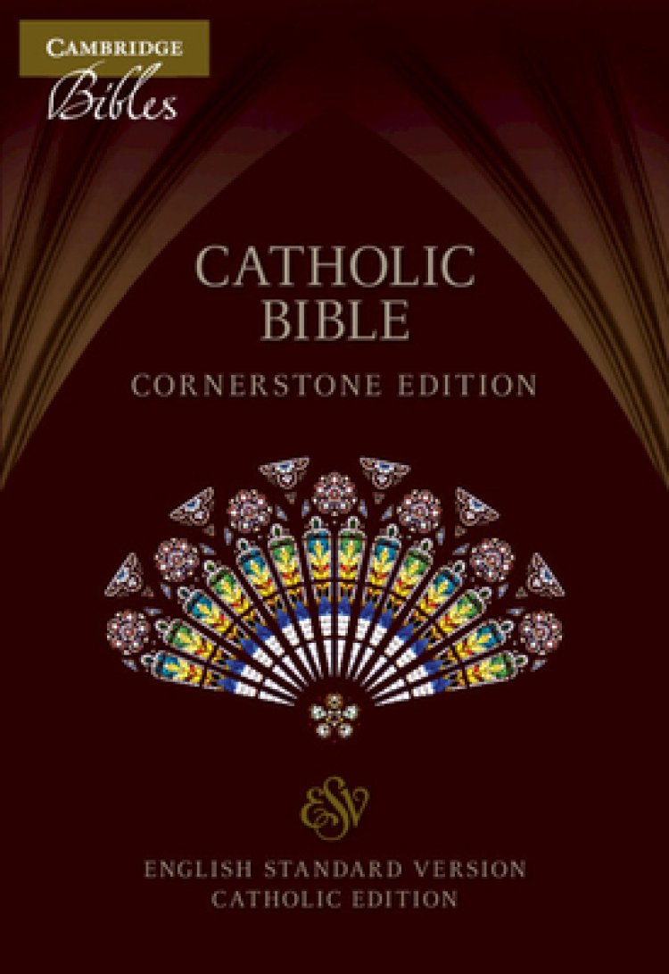 ESV-CE Catholic Bible, Cornerstone Edition, Burgundy Imitation Leather ...