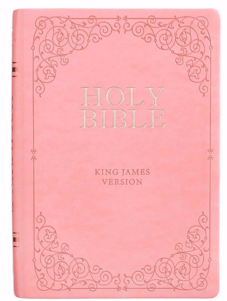 KJV Bible Giant Print Full-size Faux Leather, Pink | Free Delivery from ...