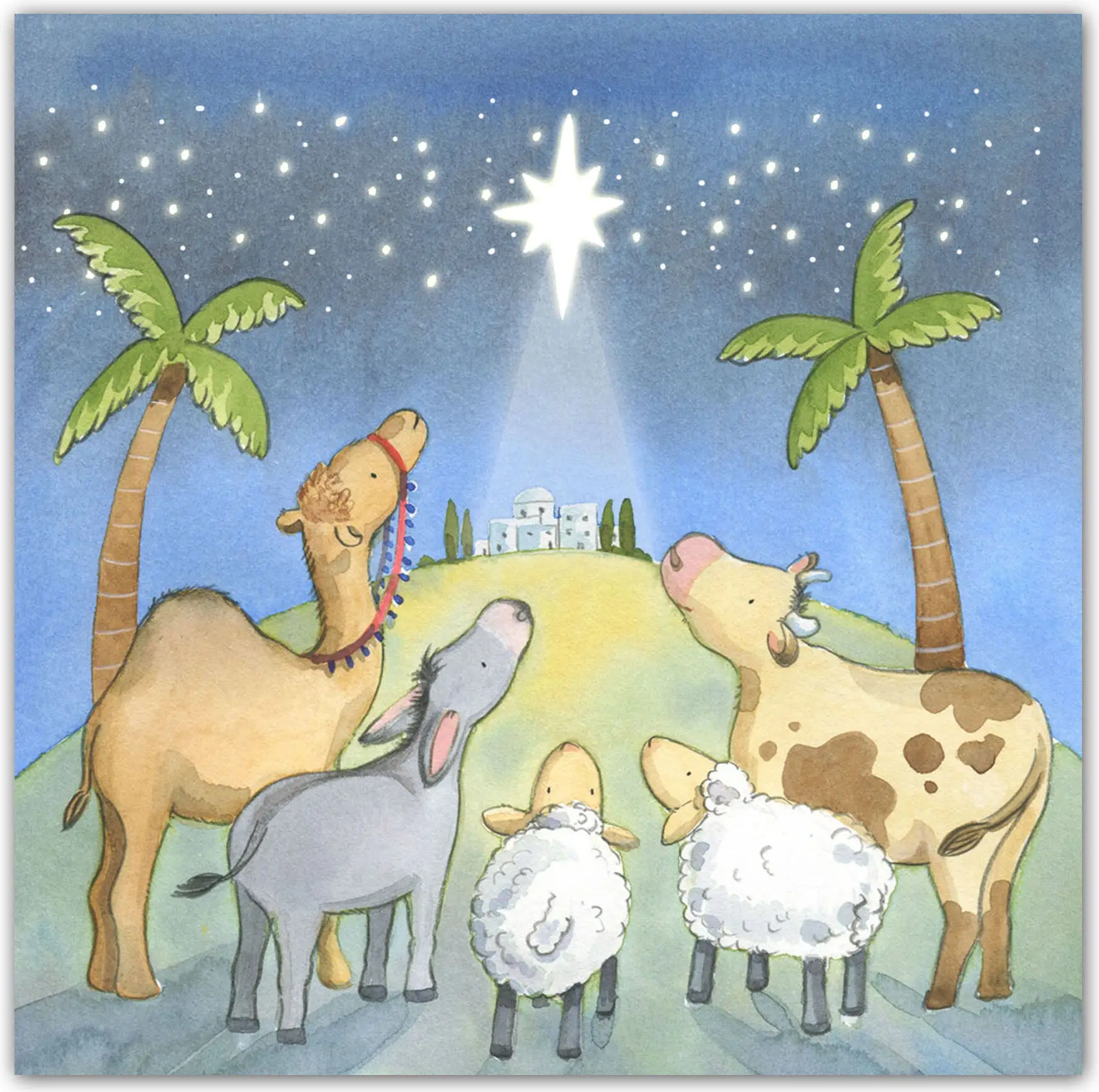 Star Christian Christmas Cards Pack of 5: Free Delivery when you spend ...