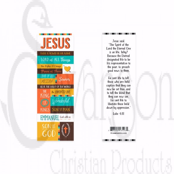 Bookmark-Names Of Jesus (Pack Of 25) | Free Delivery when you spend £10 ...