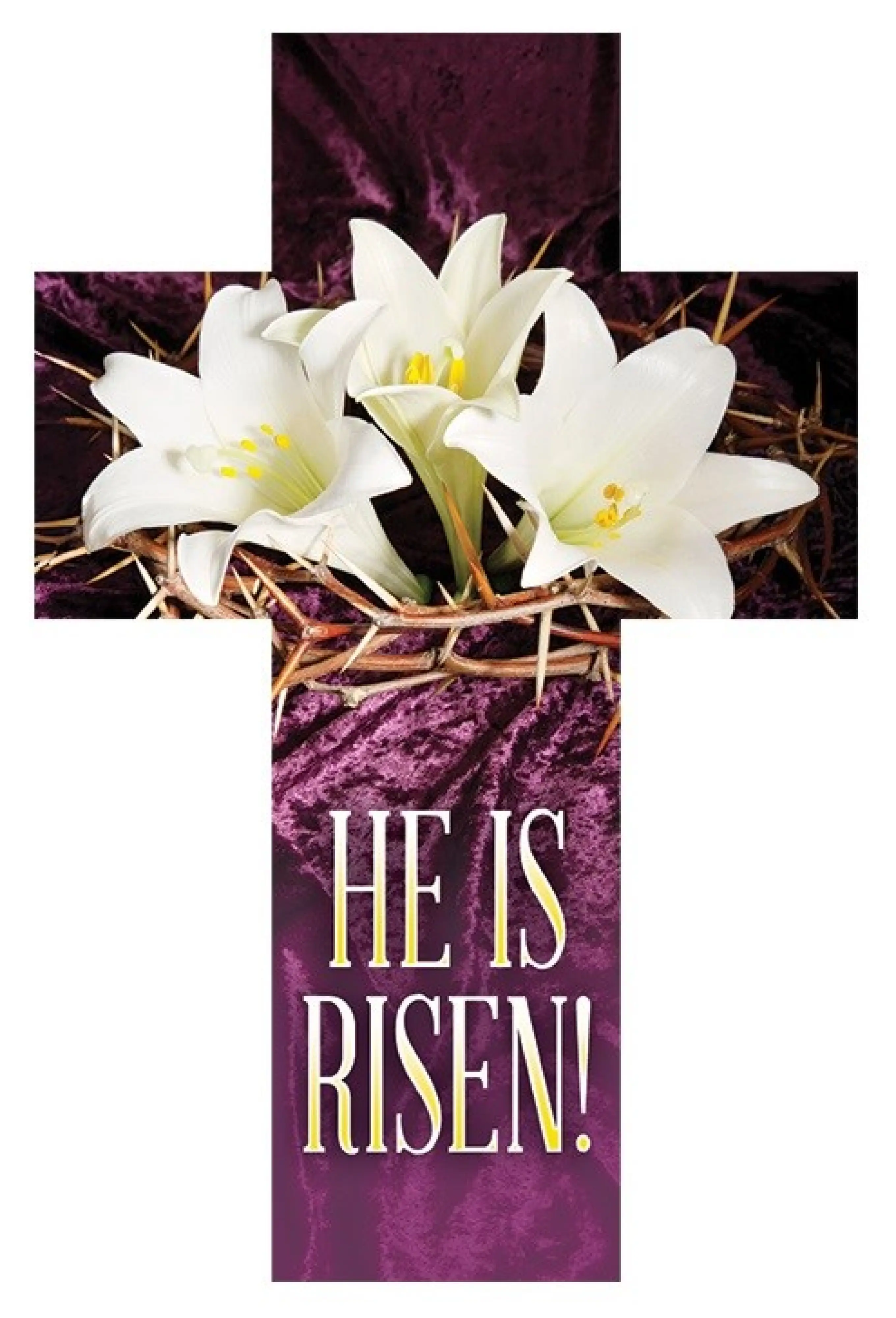 Bookmark-Cross-Easter-He Is Risen 1 Cor 15:4 KJV (Pack of 25): Free ...