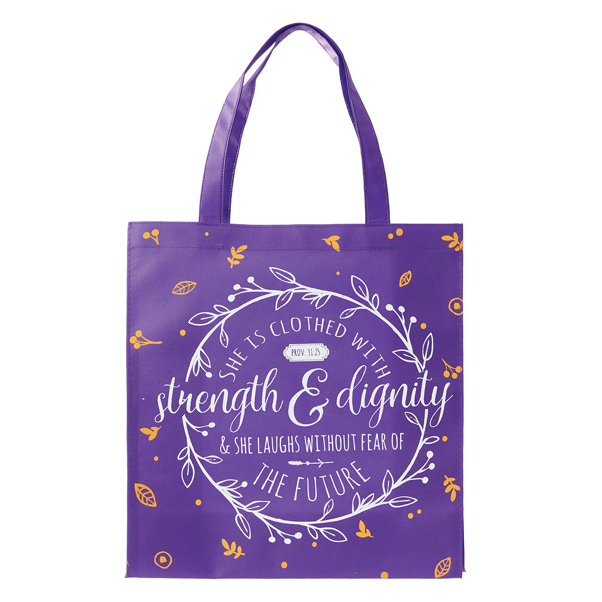 Tote Purple Strength & Dignity Prov. 31:25 | Free Delivery when you ...
