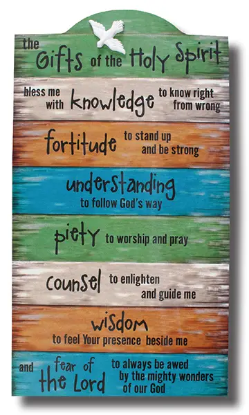 Gifts of the Holy Spirit Confirmation Wood Plaque: Free Delivery at ...