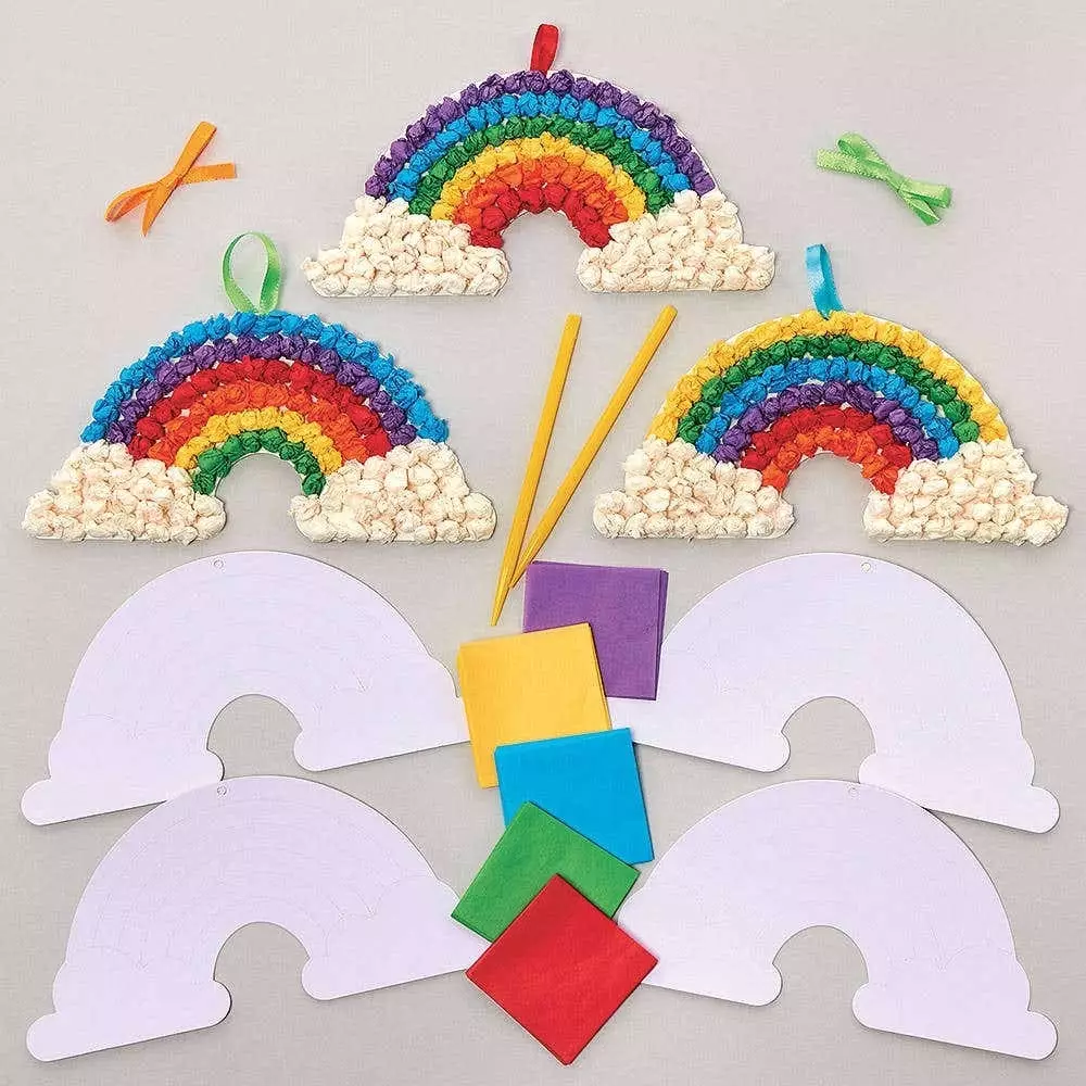 Rainbow Tissue Paper Craft Kits - Pack of 5: Free Delivery when you ...