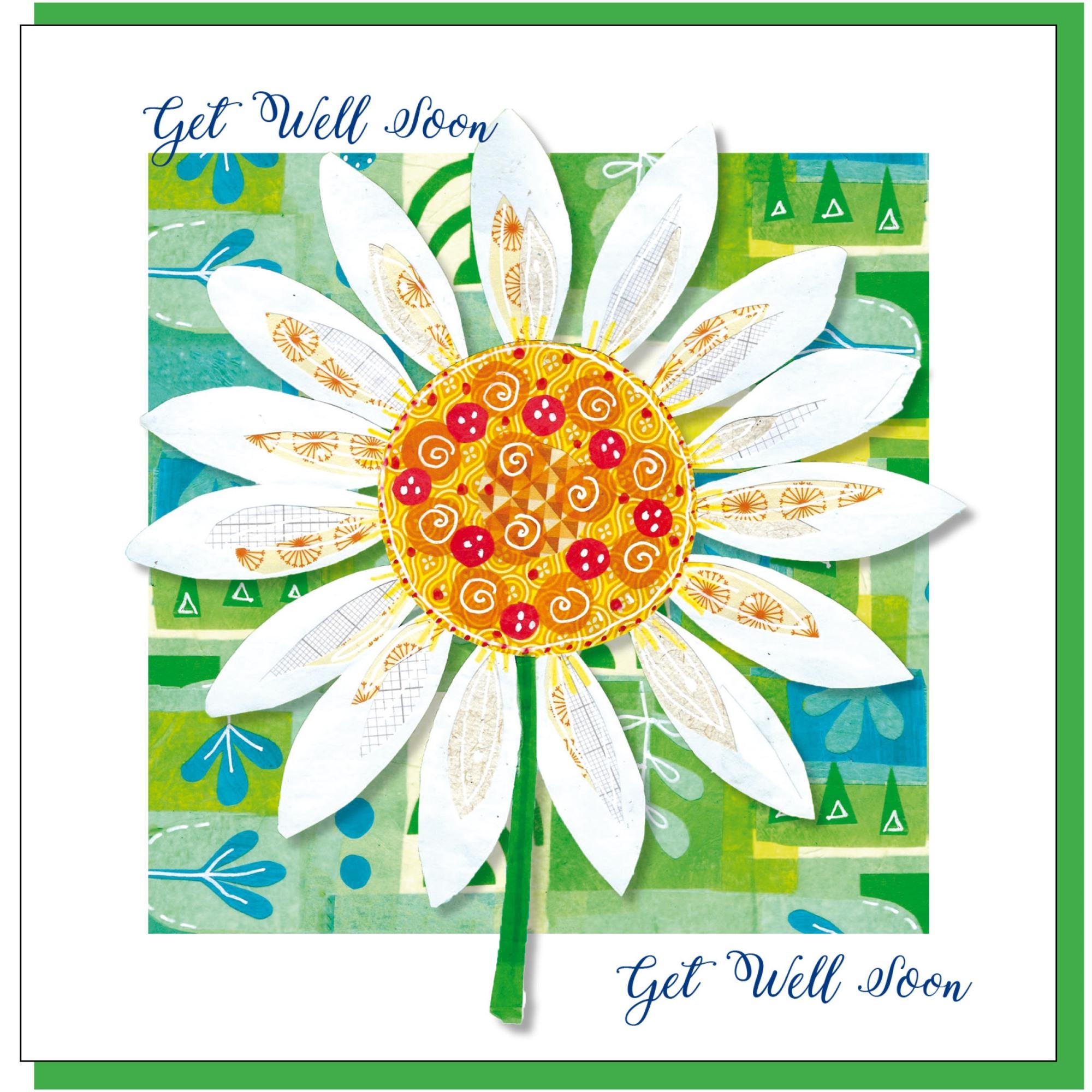 Get well daisy Greetings Card 5060427976642 | Fast Delivery from Eden