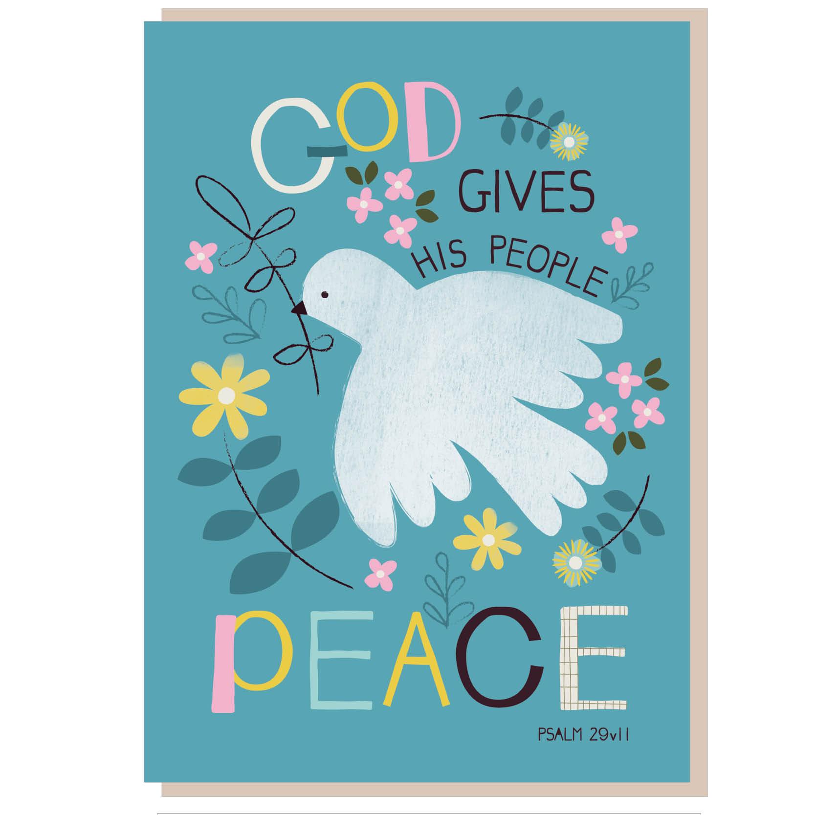 God gives peace Greetings Card | Free Delivery when you spend £10 at Eden.co.uk