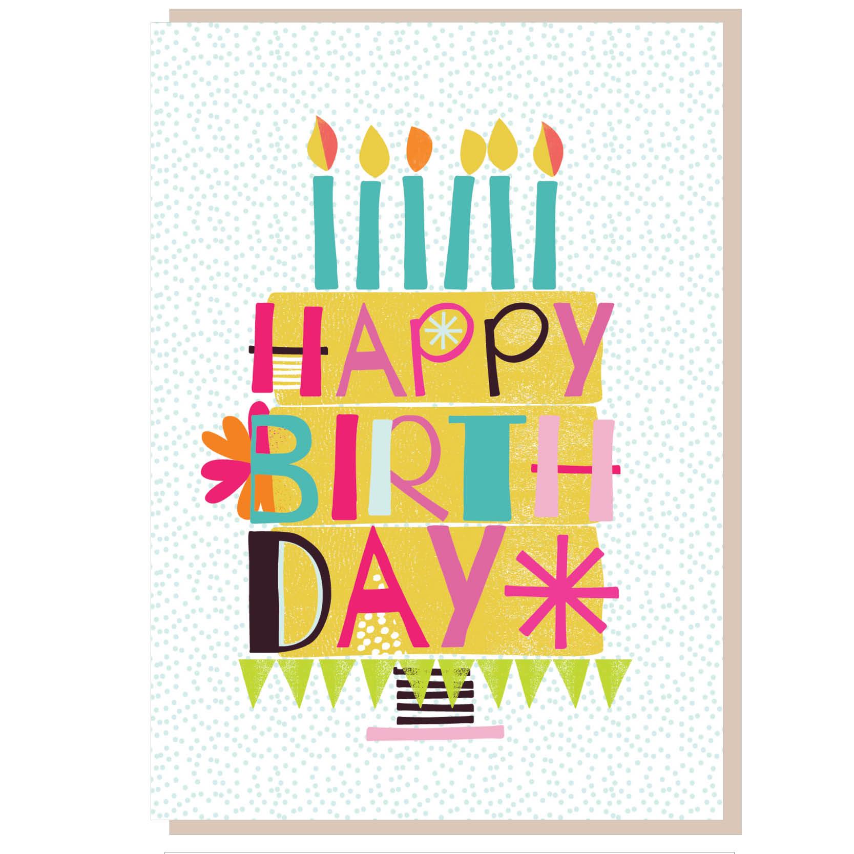 Happy birthday cake Greetings Card 5060427977809 | Fast Delivery at Eden