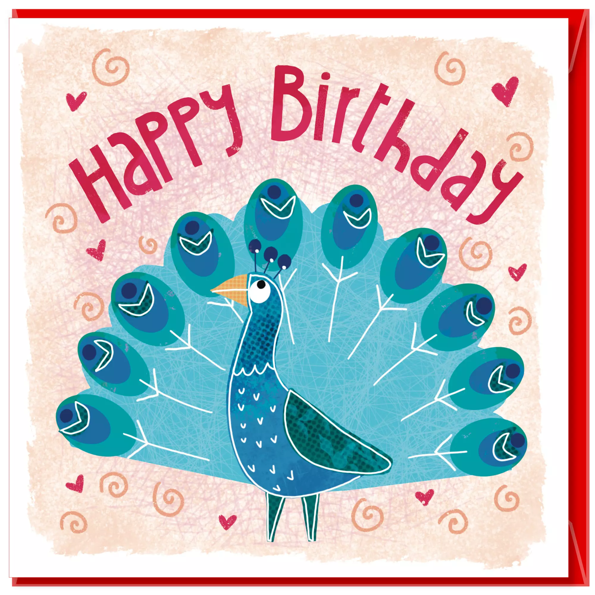 Happy Birthday Peacock Greetings Card: Free Delivery when you spend £15 ...