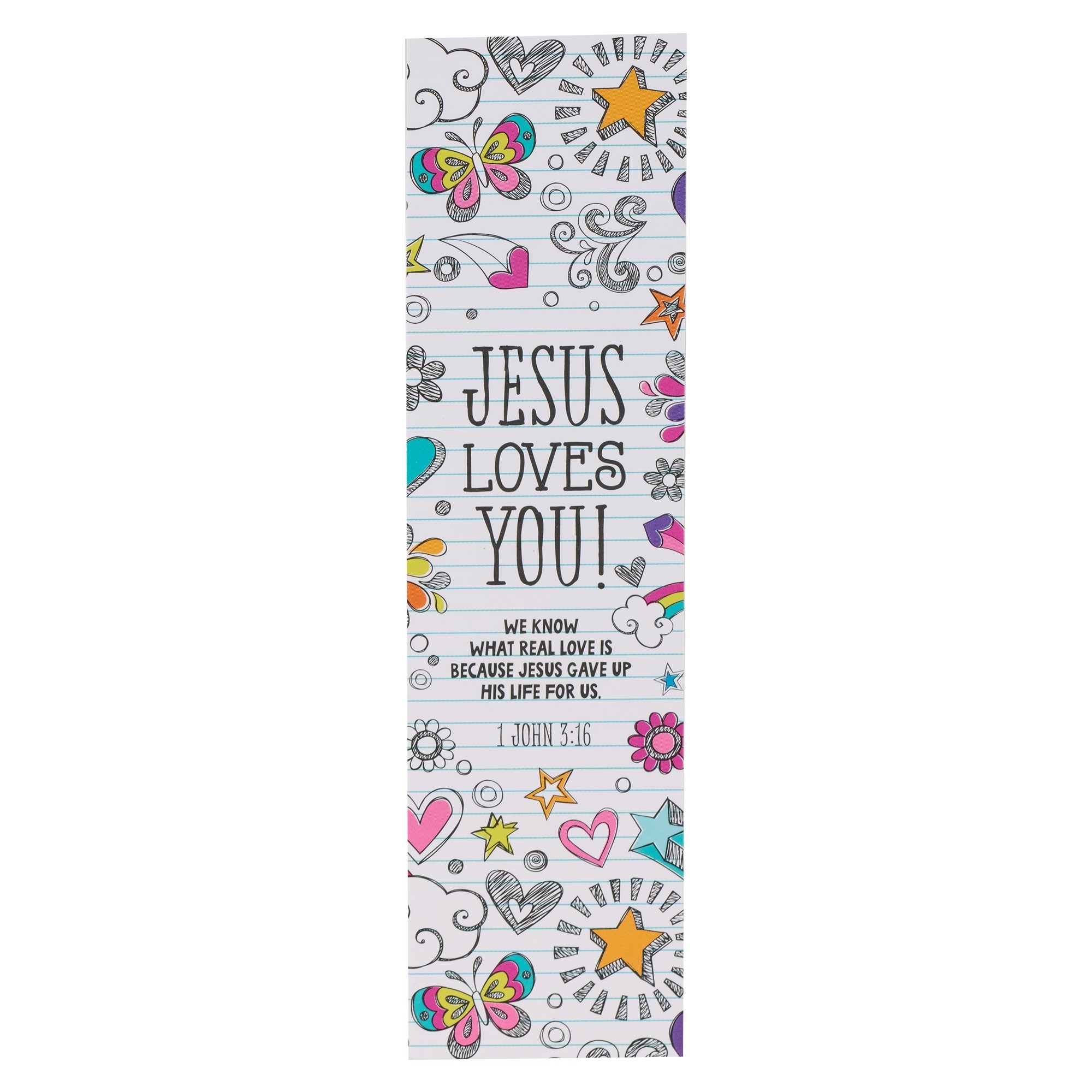 Bookmark-Notebook Doodles/Jesus Loves You 1 John 3:16 (Pack Of 10 ...