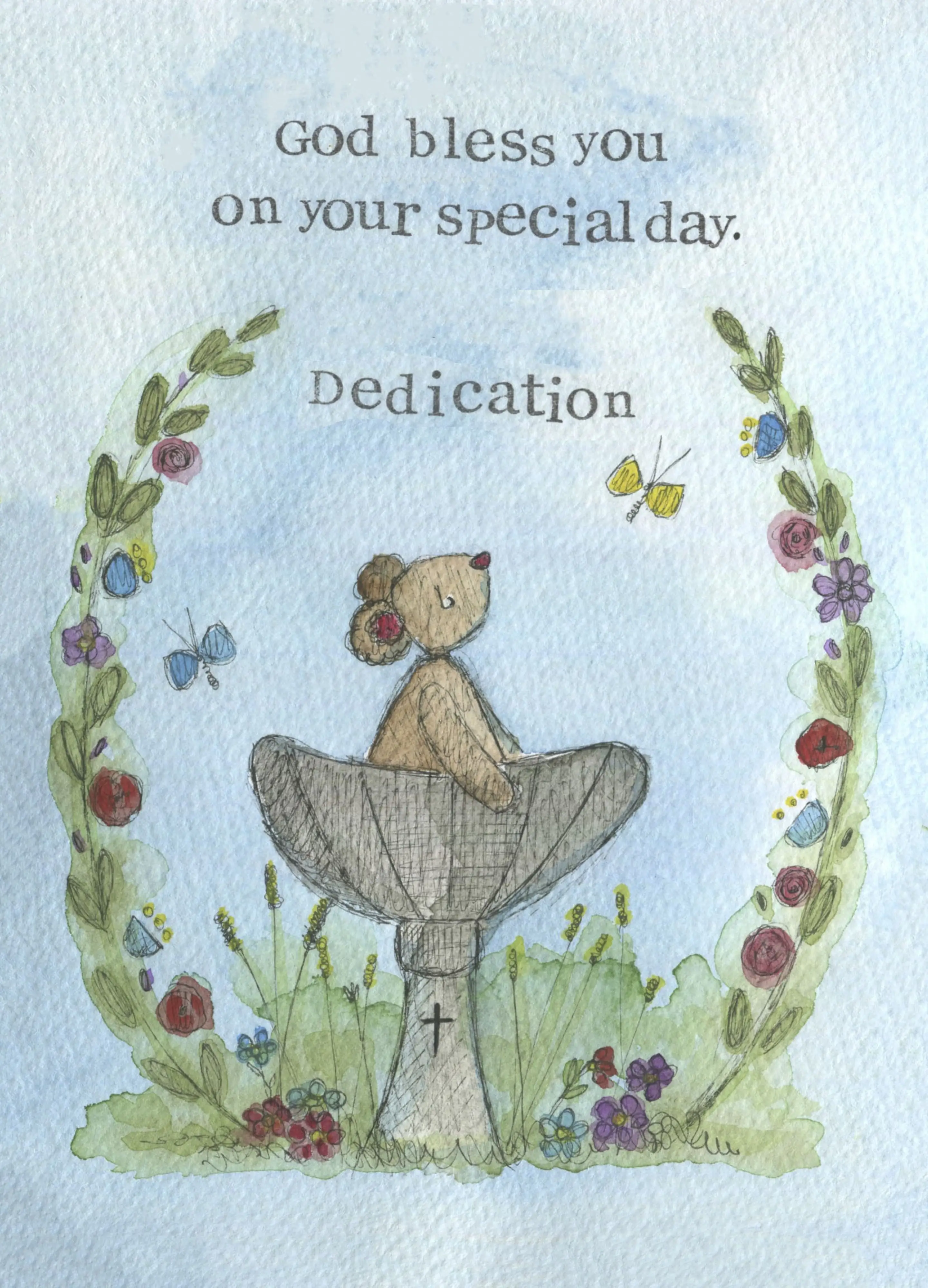 Dedication Card single card Your special day: Free Delivery when you ...