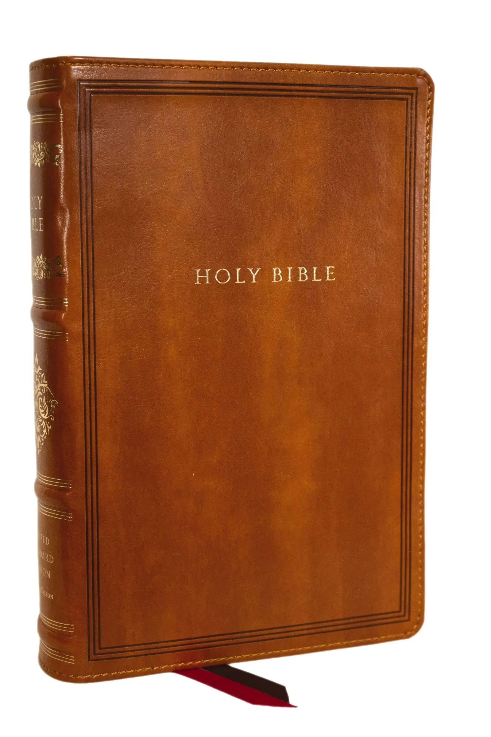 RSV Personal Size Bible with Cross References, Brown Leathersoft, Thumb ...