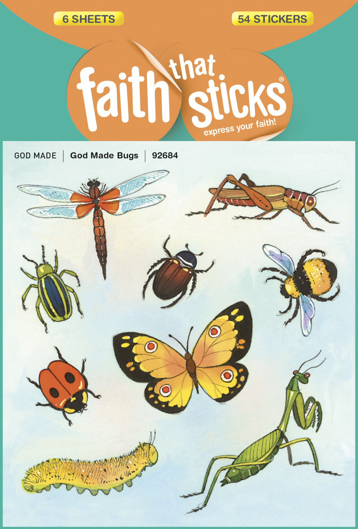 God Made Bugs Stickers by Faith That Sticks 9781414392684 | Fast ...