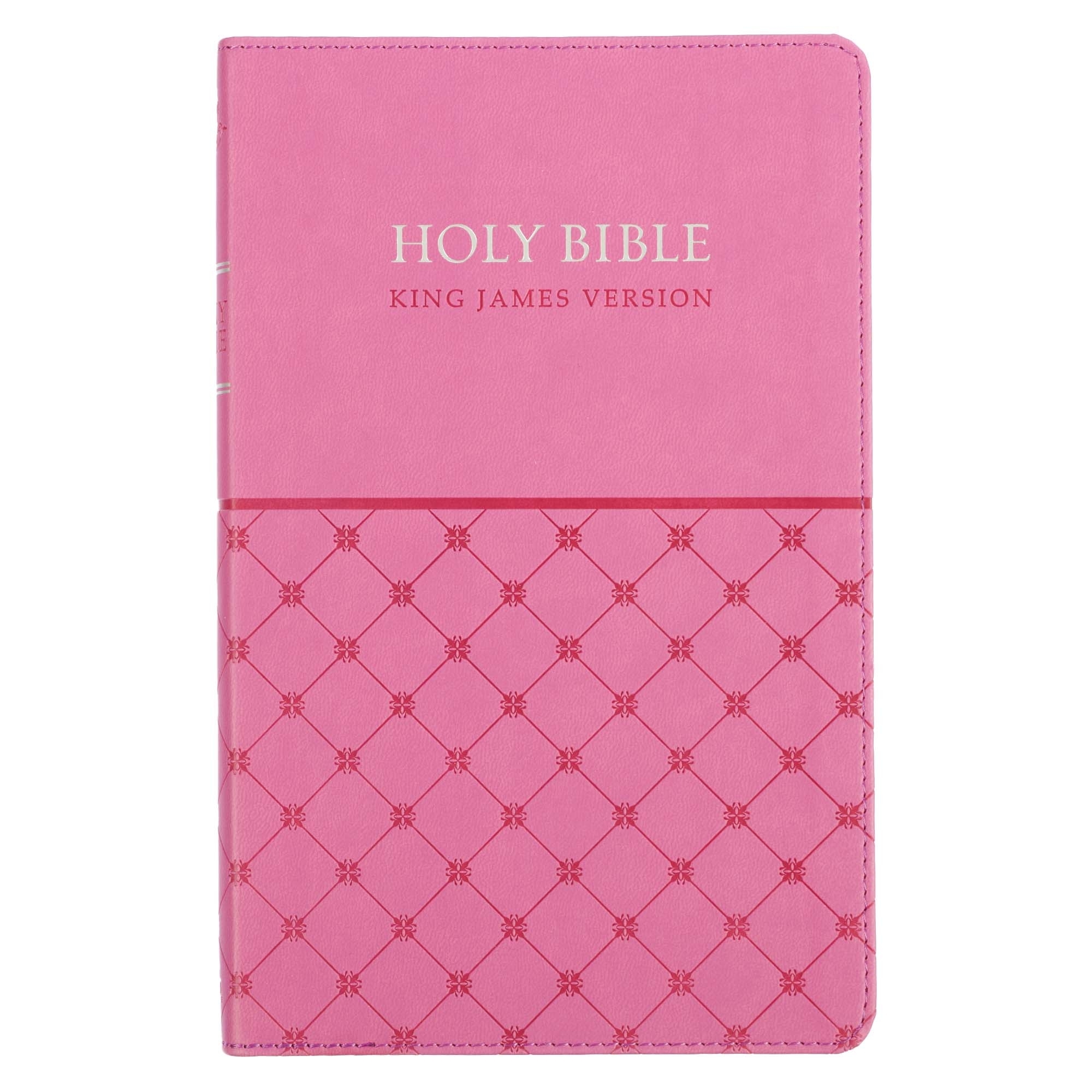 KJV Gift Bible, Pink, Imitation Leather, Gilt Edge, Reading Plan, Verse ...