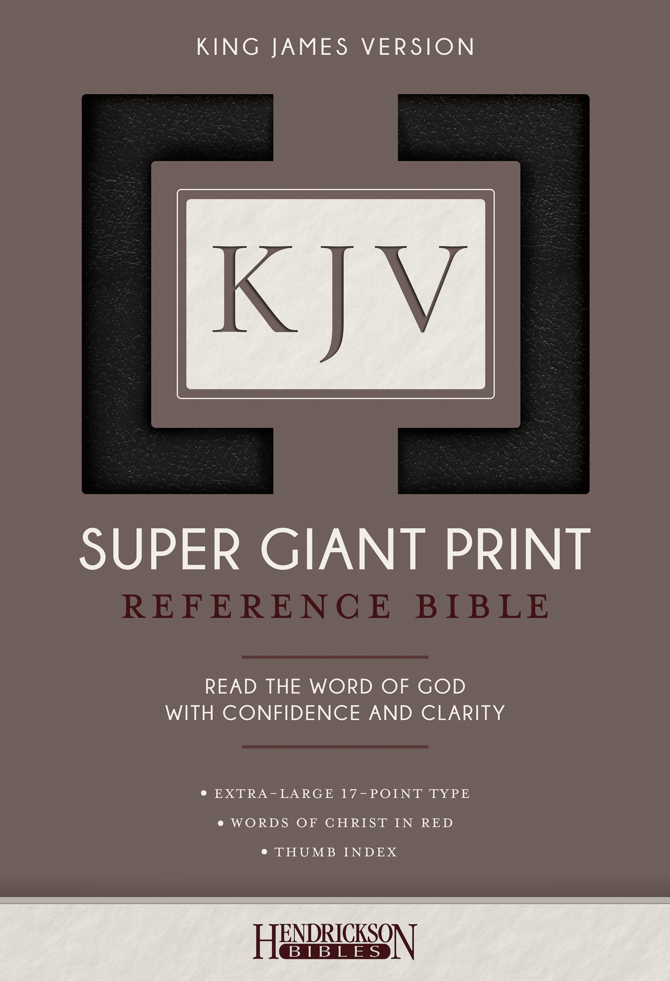 KJV Super Giant Print Bible by Hendrickson Bibles | Free Delivery ...