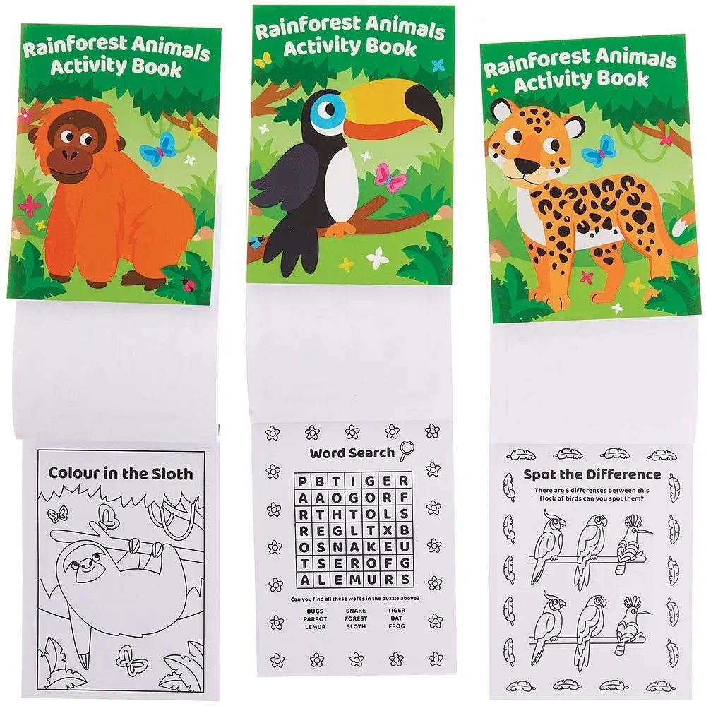 Rainforest Animal Activity Books - Pack of 12: Free Delivery when you ...