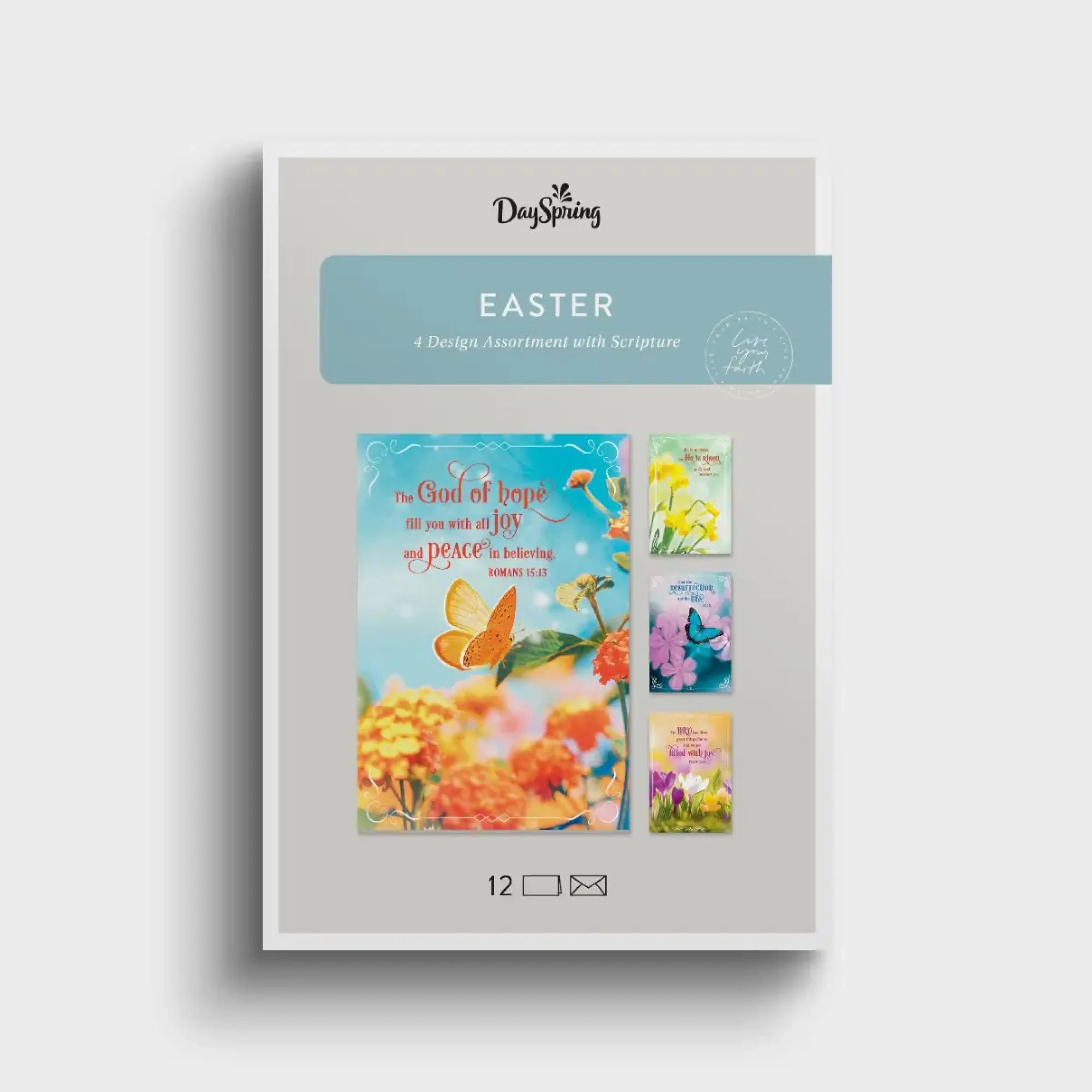 Easter - Springtime Inspired Assortment - 12 Boxed Cards and Envelopes ...
