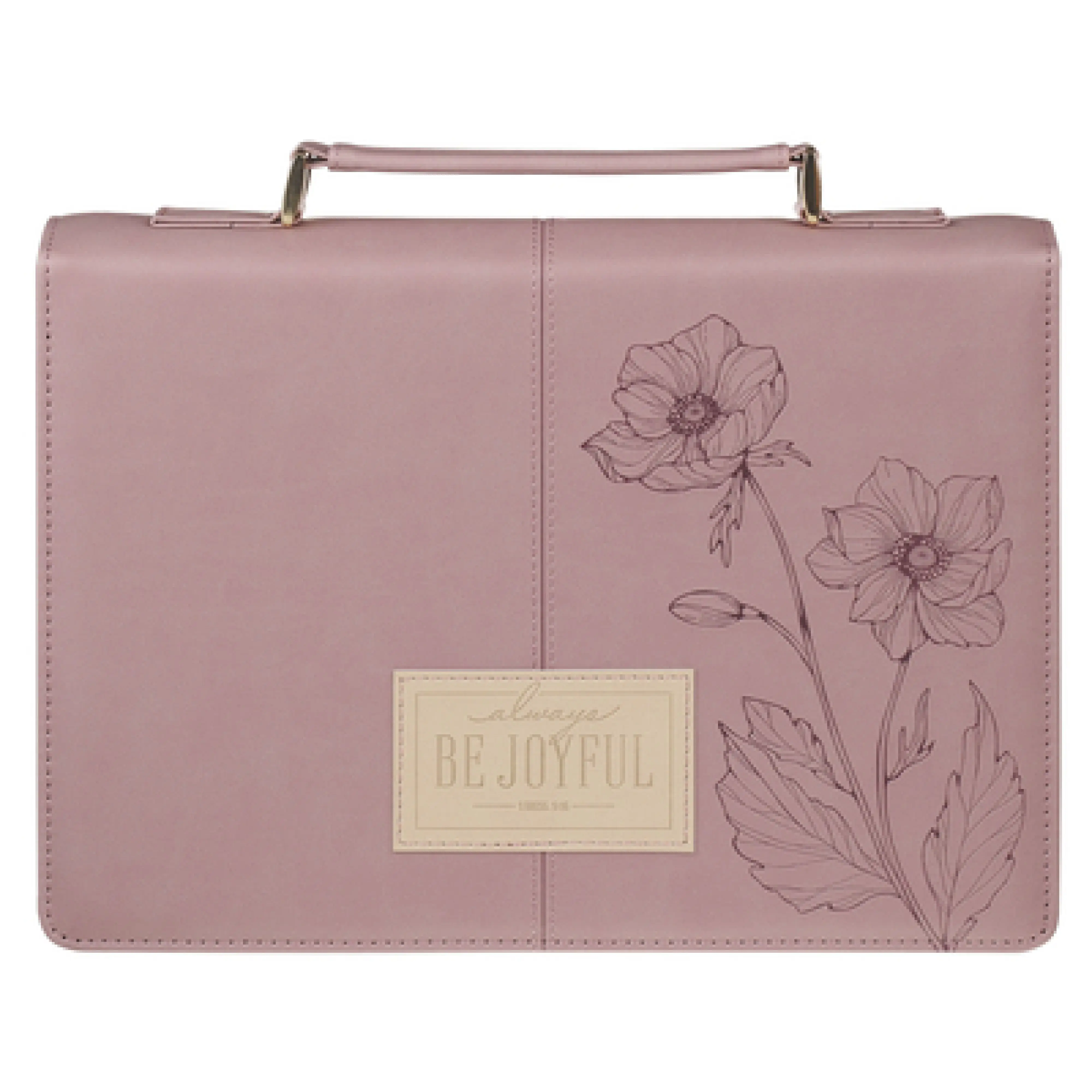 Bible Cover Fashion Dusty Mauve Be Joyful 1 Thess. 5:16-18: Free ...